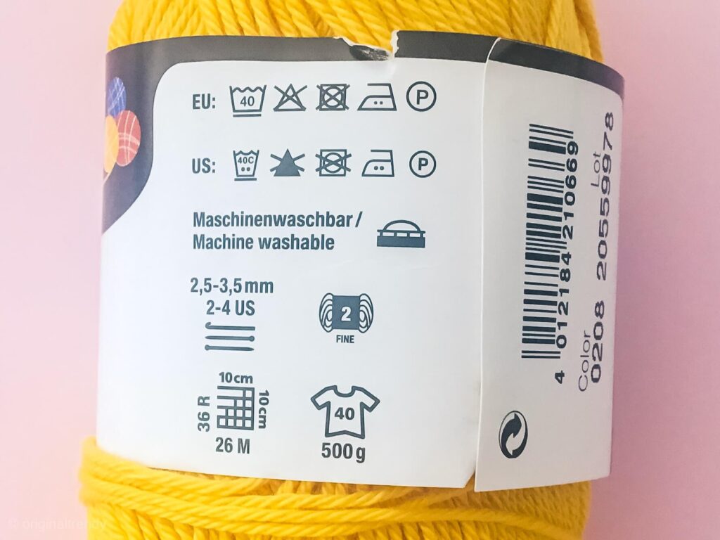 Cómo leer la etiqueta de un ovillo de lana - The Snuglies